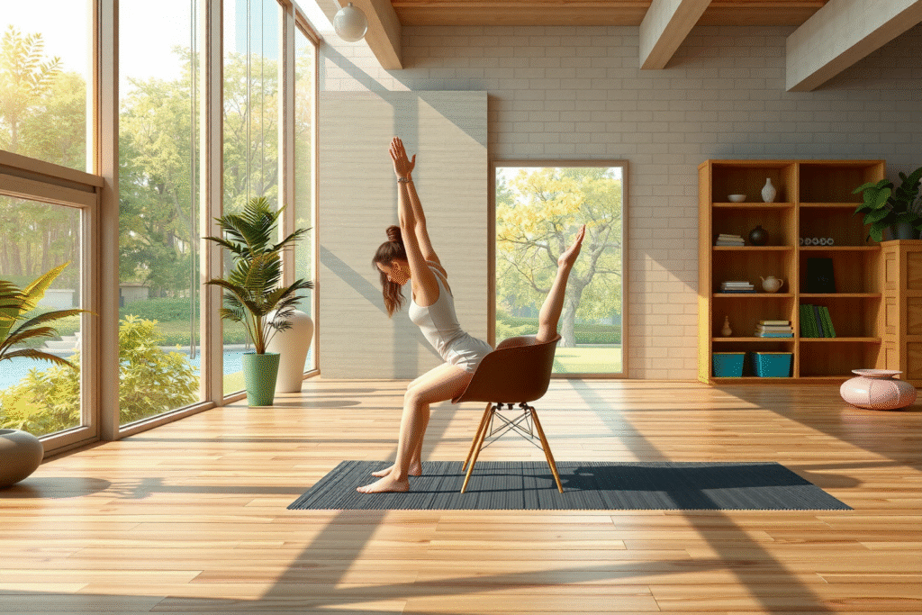 Beneficios del ejercicio de yoga en silla: Guía paso a paso